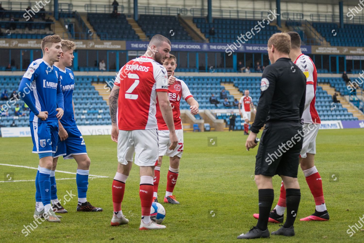 John Busby Referee Preparing Free Kick Editorial Stock Photo - Stock ...