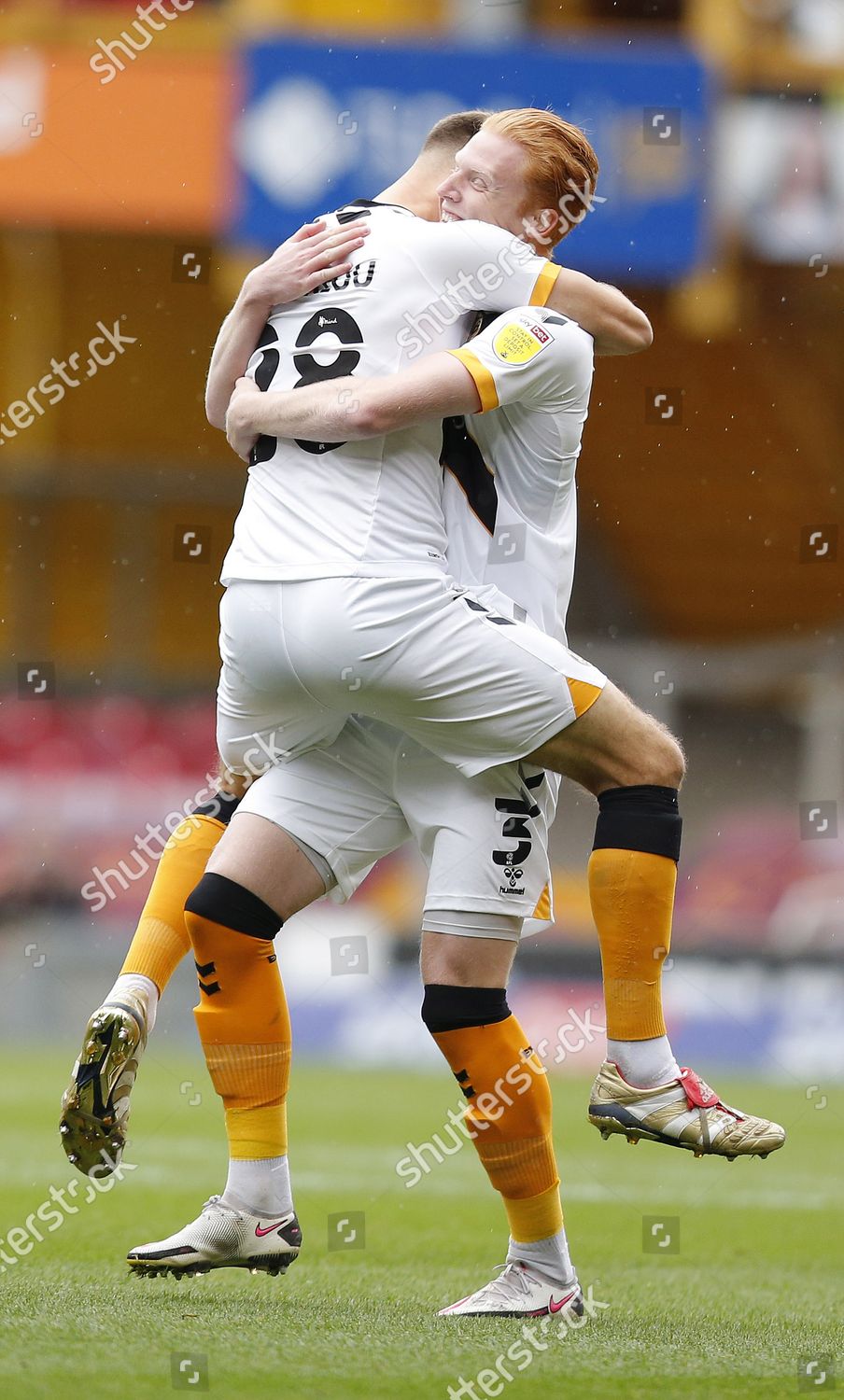 Mickey Demetriou Newport County Celebrates 1st Editorial Stock Photo ...