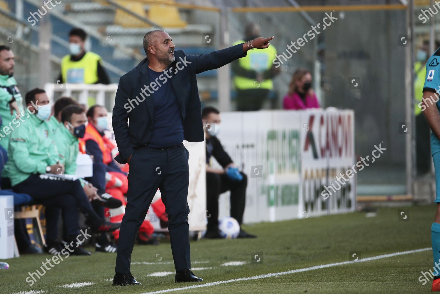 Parmas Coach Fabio Liverani During Italian Editorial Stock Photo ...