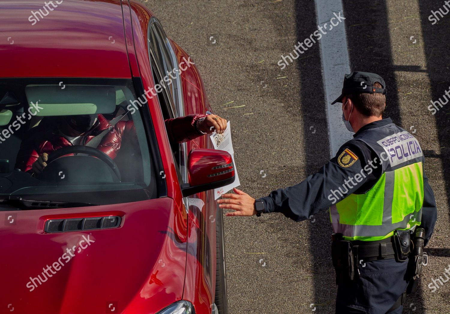 Driver Shows Safeconduct Document Police Officer Editorial Stock Photo ...