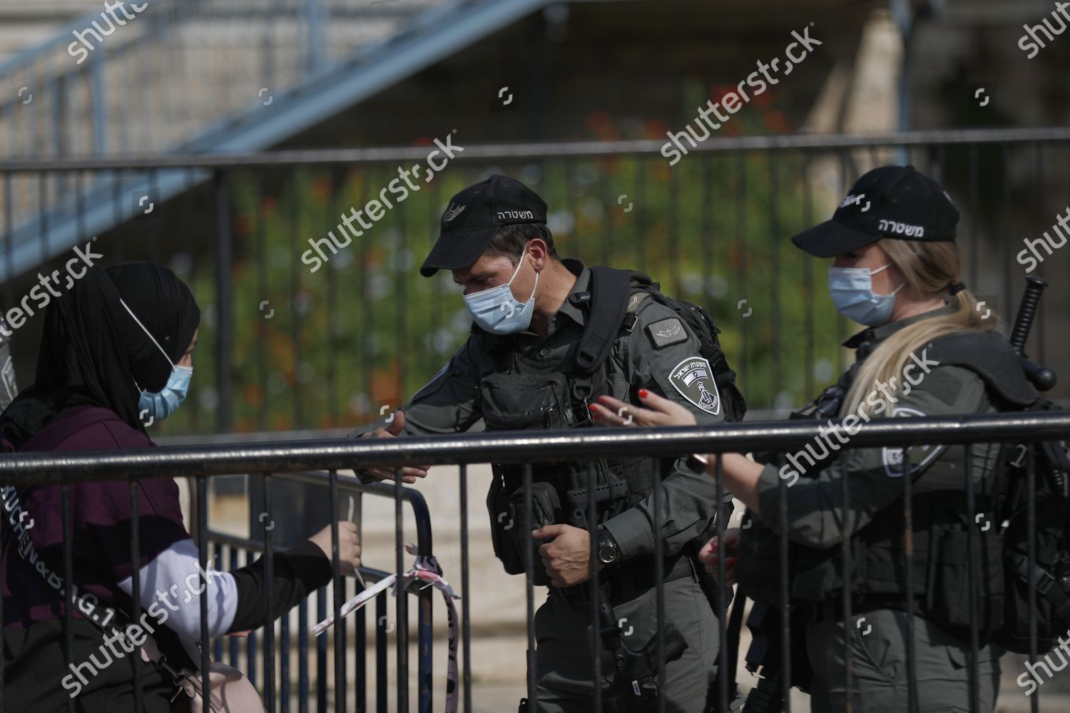 Israeli Border Police Officers Check Ids Editorial Stock Photo - Stock ...