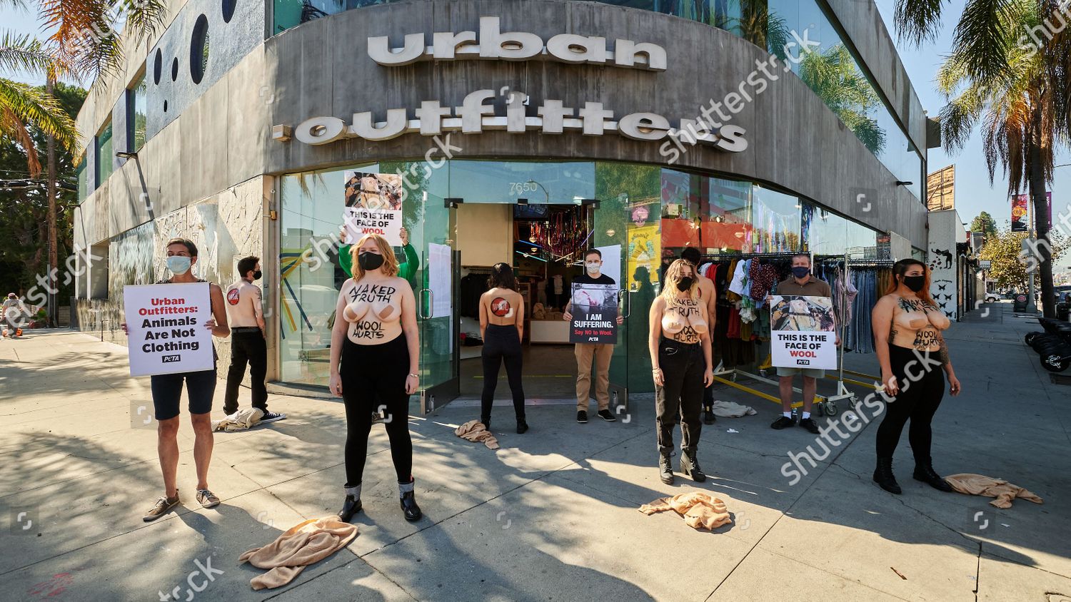 Peta Volunteers Peaceful Protest Editorial Stock Photo - Stock Image ...