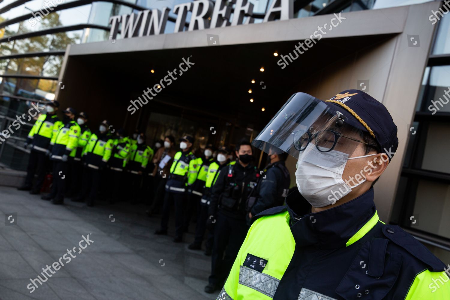 Police Officers Stand Guards Members Civic Editorial Stock Photo ...