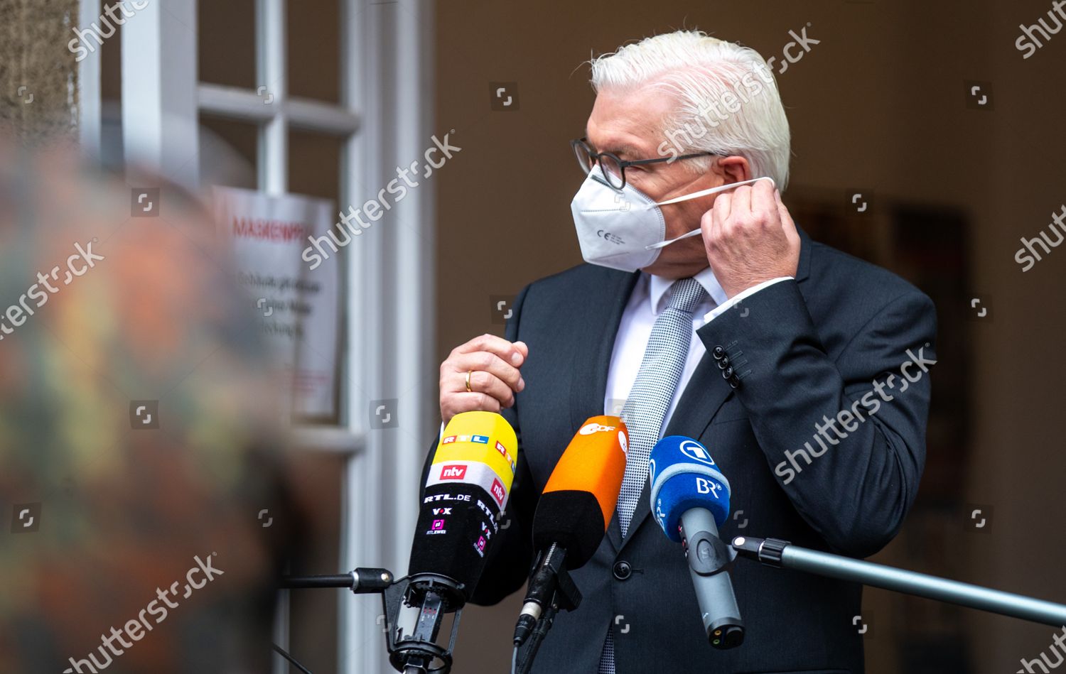 German President Frankwalter Steinmeier Wearing Face Editorial Stock ...