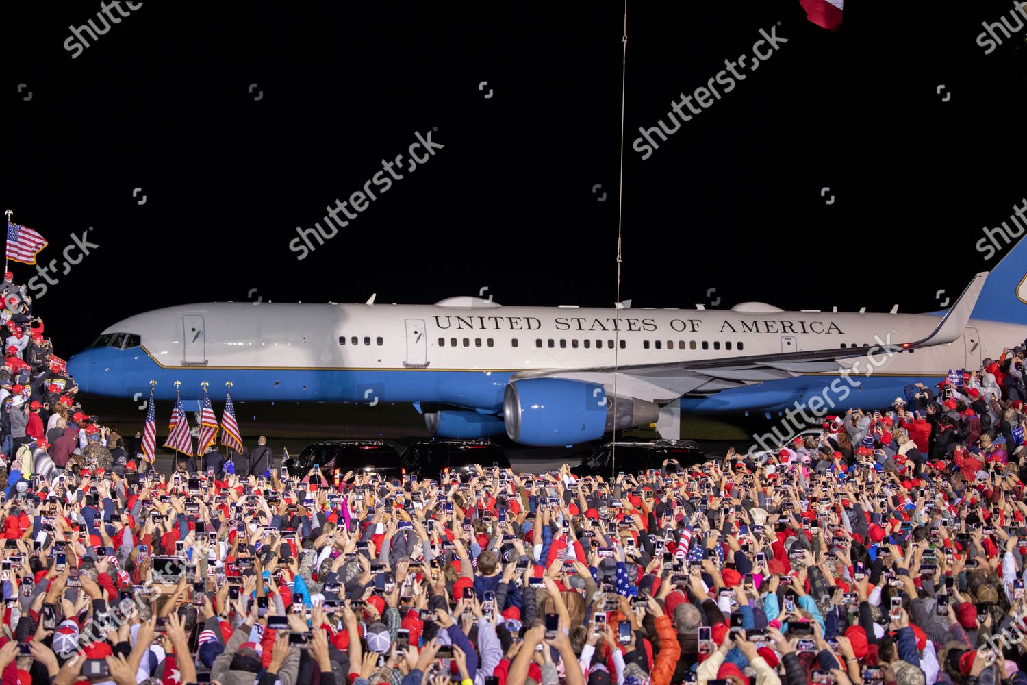 PRESIDENT DONALD TRUMP ARRIVES RALLY ROME Editorial Stock Photo - Stock ...
