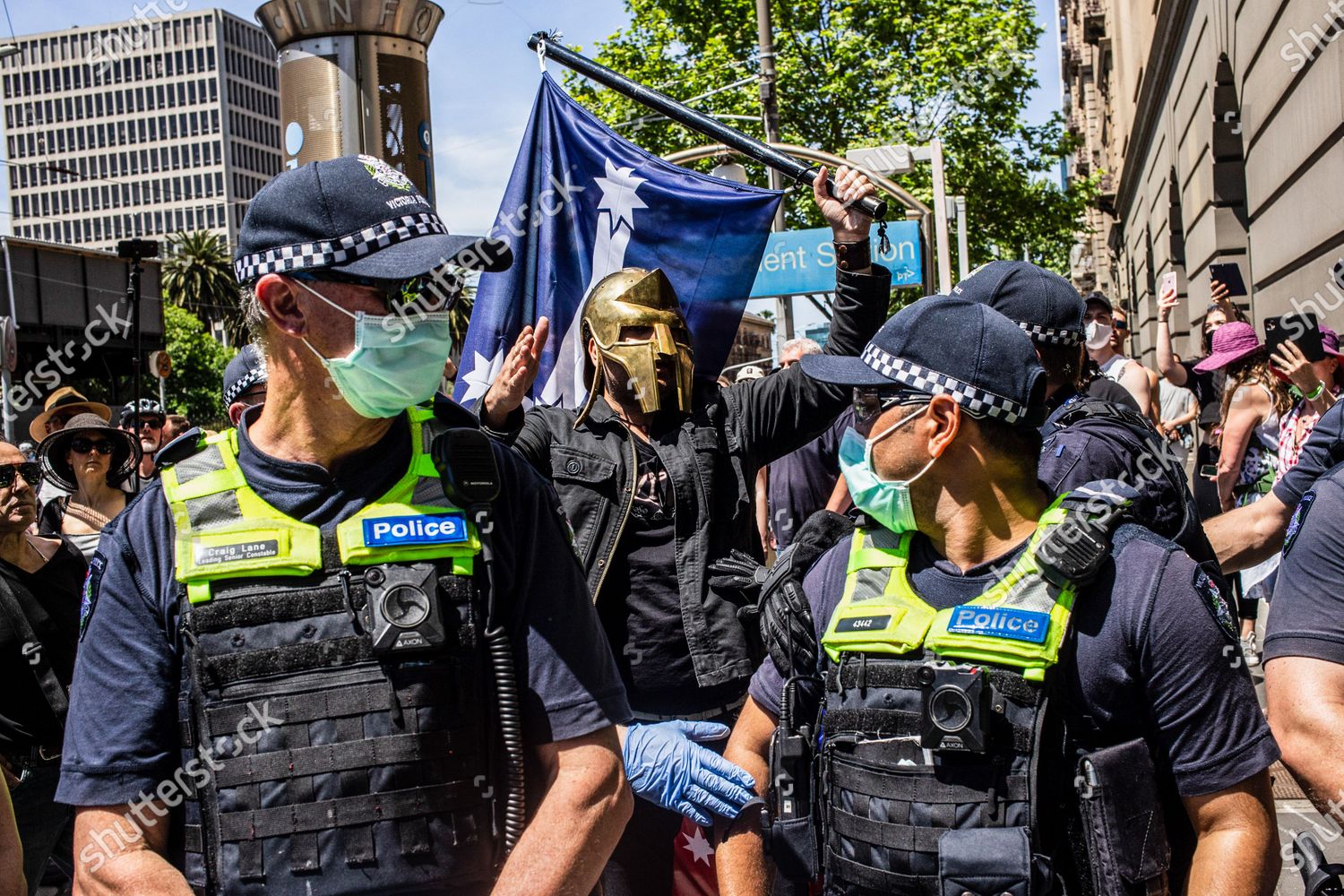 Members Victoria Police Wearing Face Masks Editorial Stock Photo ...