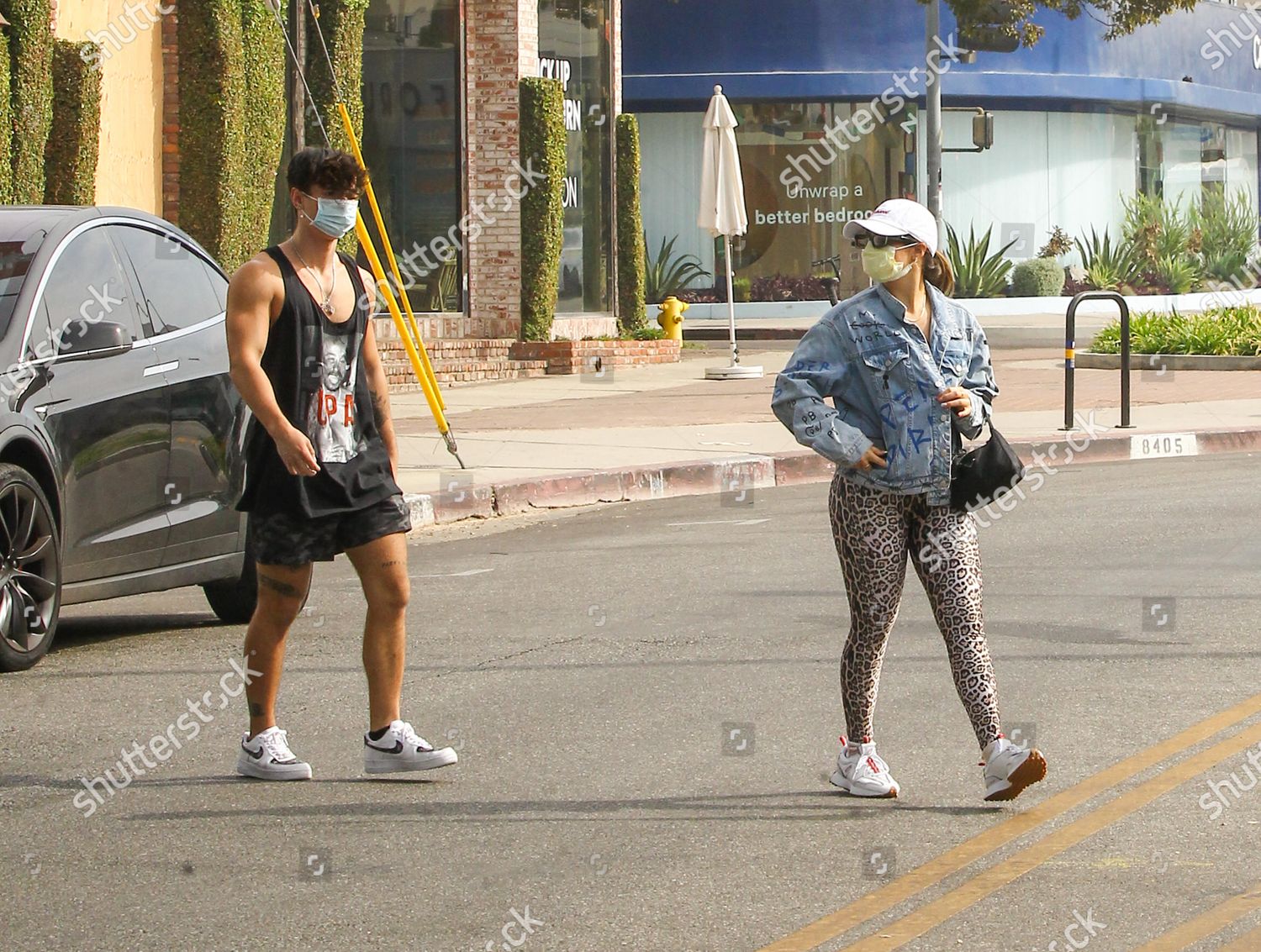 Bryce Hall Addison Rae Seen Walking Editorial Stock Photo - Stock Image ...