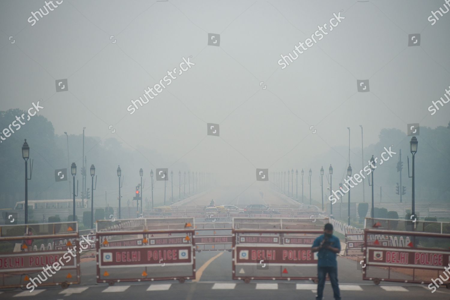 India Gate Blocked View By Thick Editorial Stock Photo - Stock Image ...