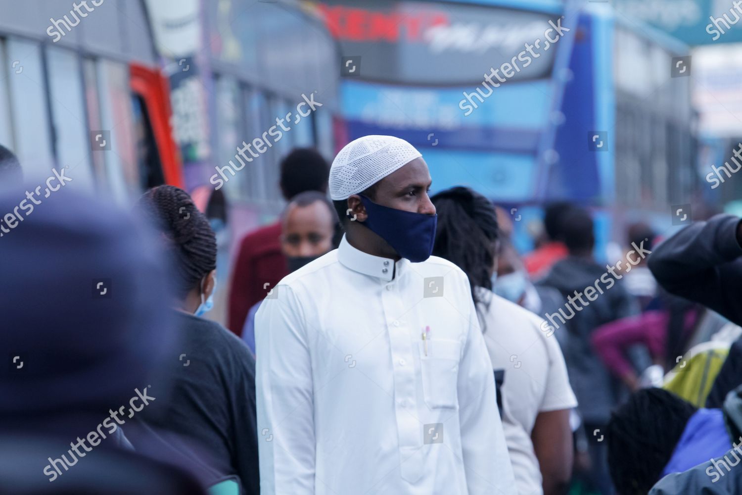 Man Walks Along Mfangano Street While Editorial Stock Photo - Stock ...