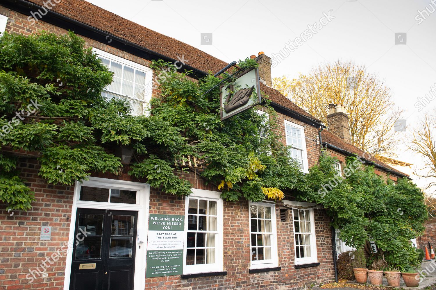 Swan Pub Denham Village Very Quiet Editorial Stock Photo - Stock Image ...