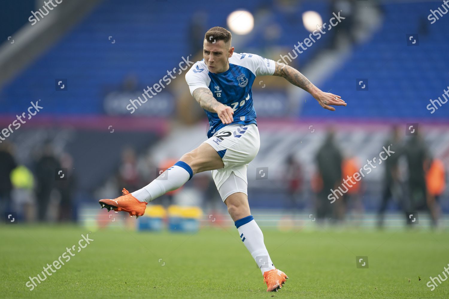 Evertons Lucas Digne Warms Before Game Editorial Stock Photo - Stock Image | Shutterstock