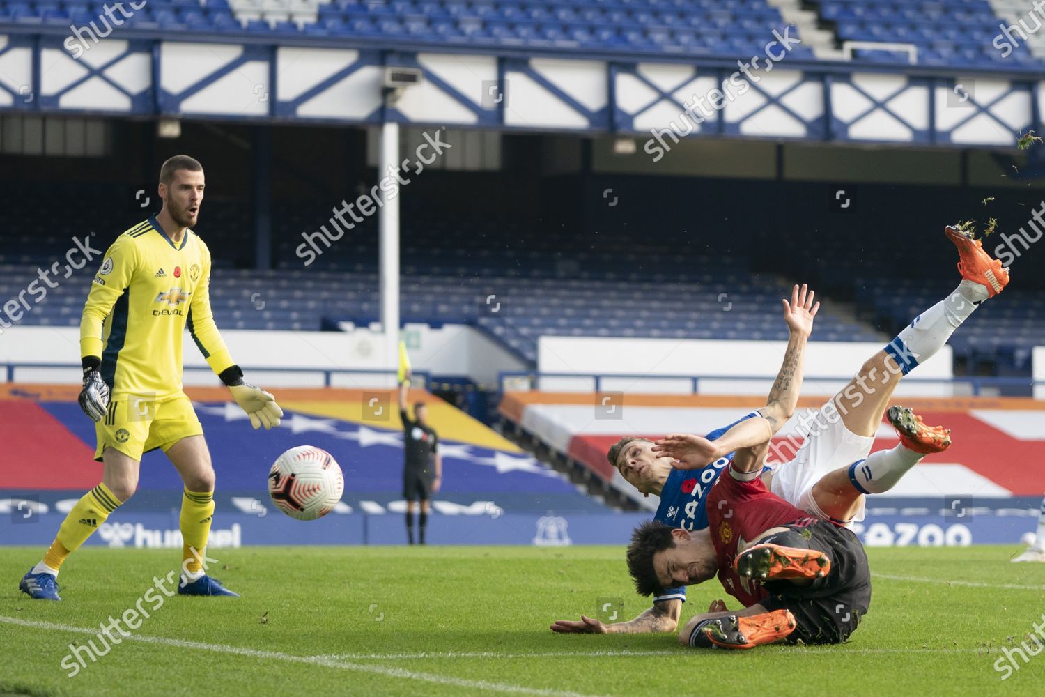 Evertons Lucas Digne Top Right Tackled Editorial Stock Photo - Stock Image | Shutterstock