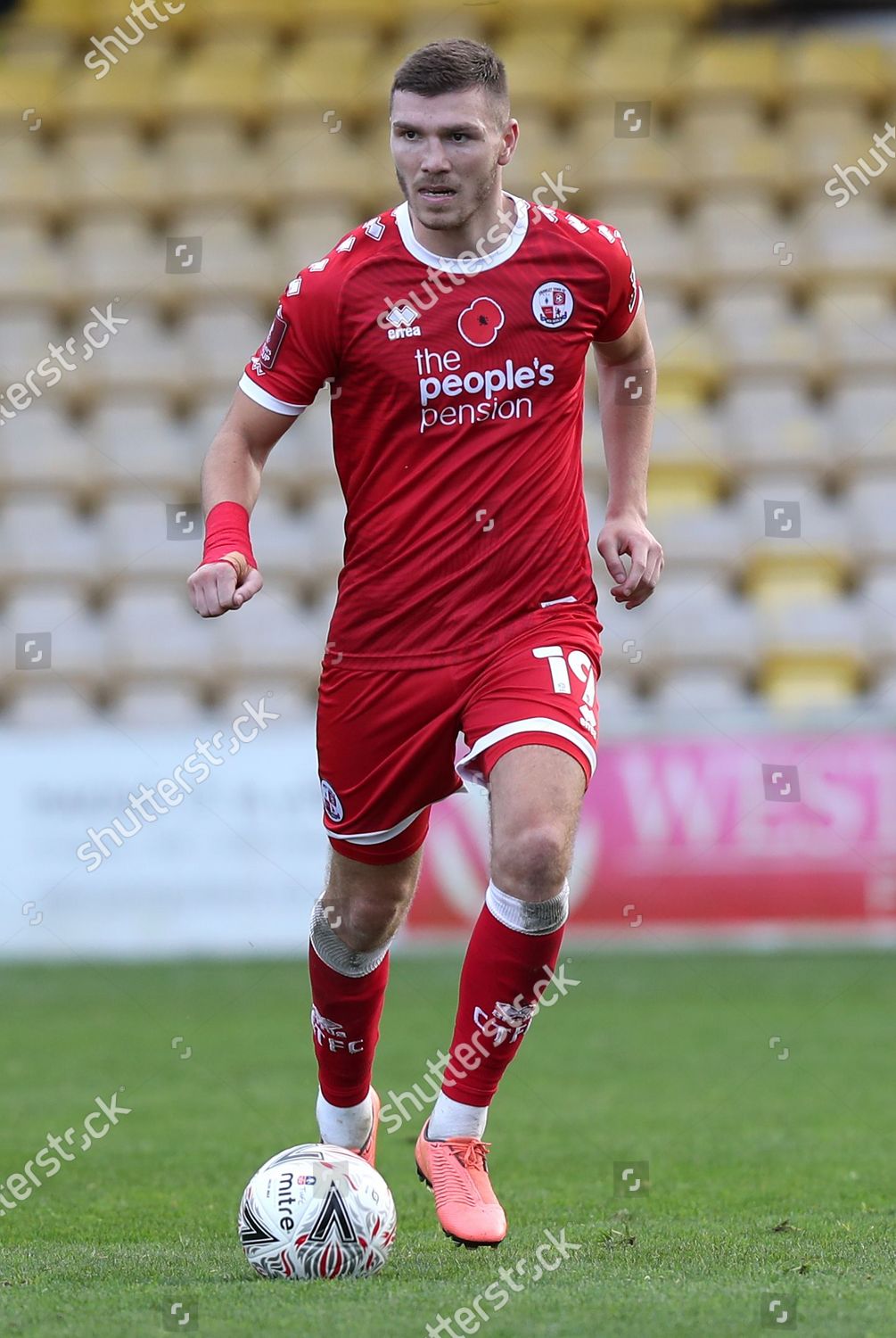Crawley Towns Jordan Tunnicliffe During First Editorial Stock Photo ...