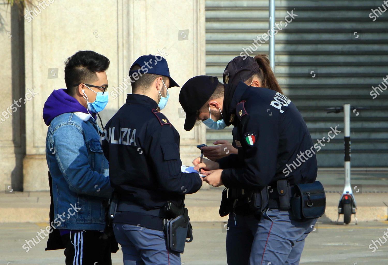 Italian Police Carabinieri Patrol Check Documents Editorial Stock Photo ...
