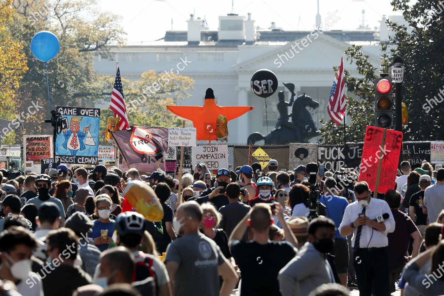 People Celebrate Front White House Presidentelect Editorial Stock Photo ...