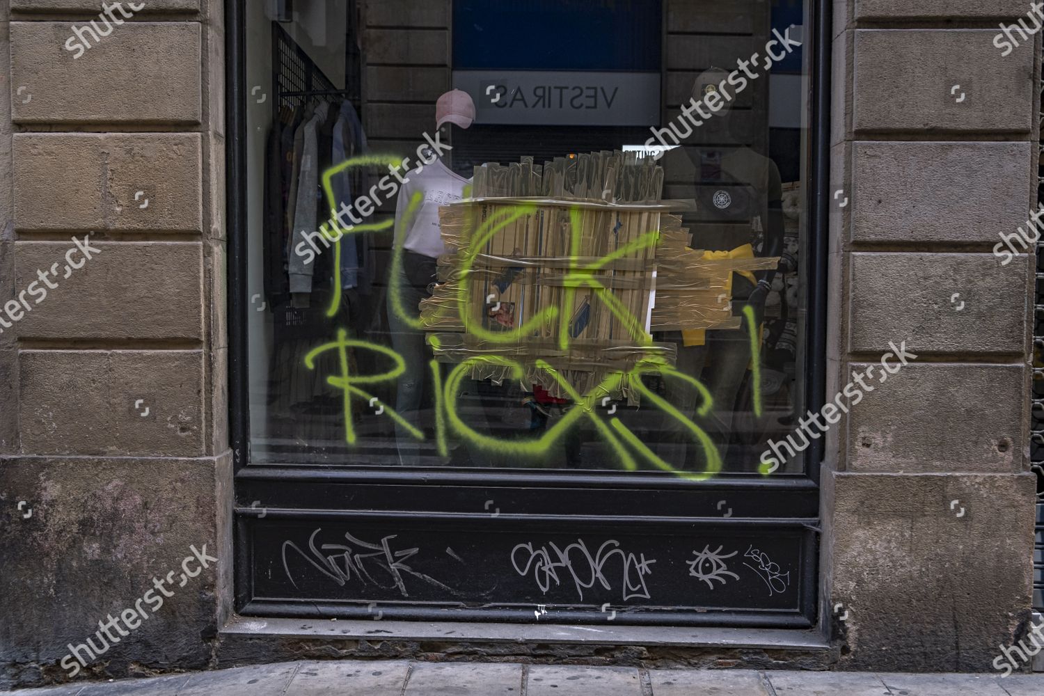 Editors Note Image Depicts Profanity Graffiti Editorial Stock Photo ...