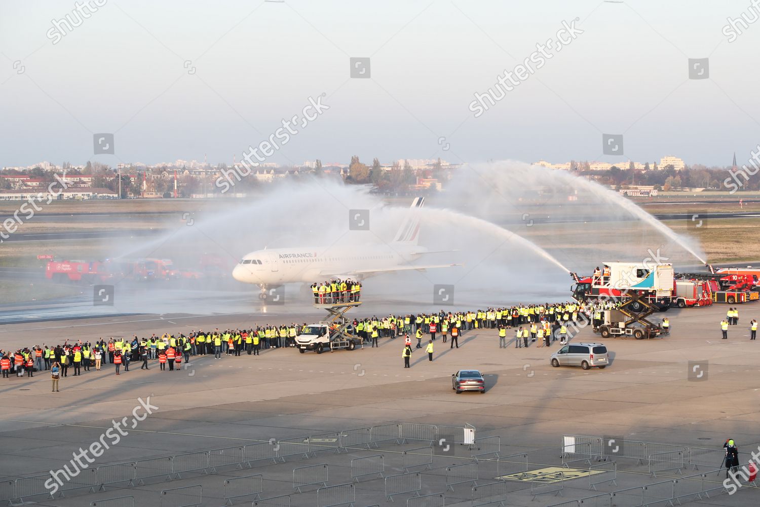 Water Salute Ceremony Held Air France Editorial Stock Photo - Stock ...