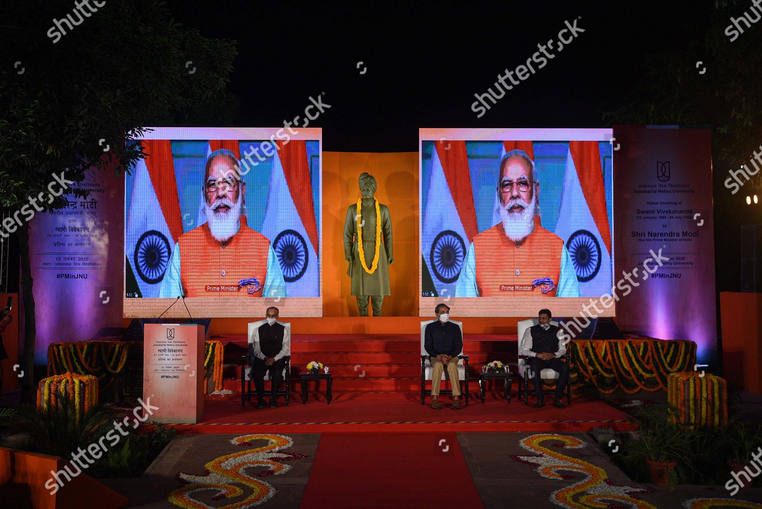 Prime Minister Narendra Modi Unveils Statue Editorial Stock Photo ...