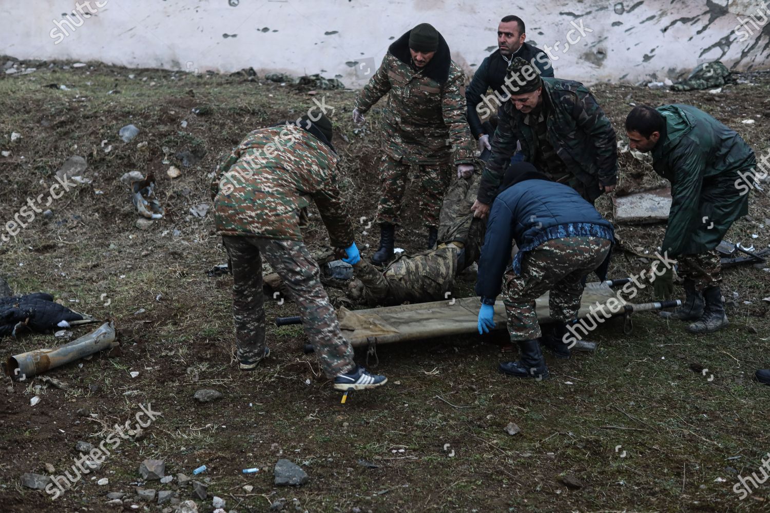 Armenian Soldiers Retrieve Dead Azeri Soldiers Editorial Stock Photo ...
