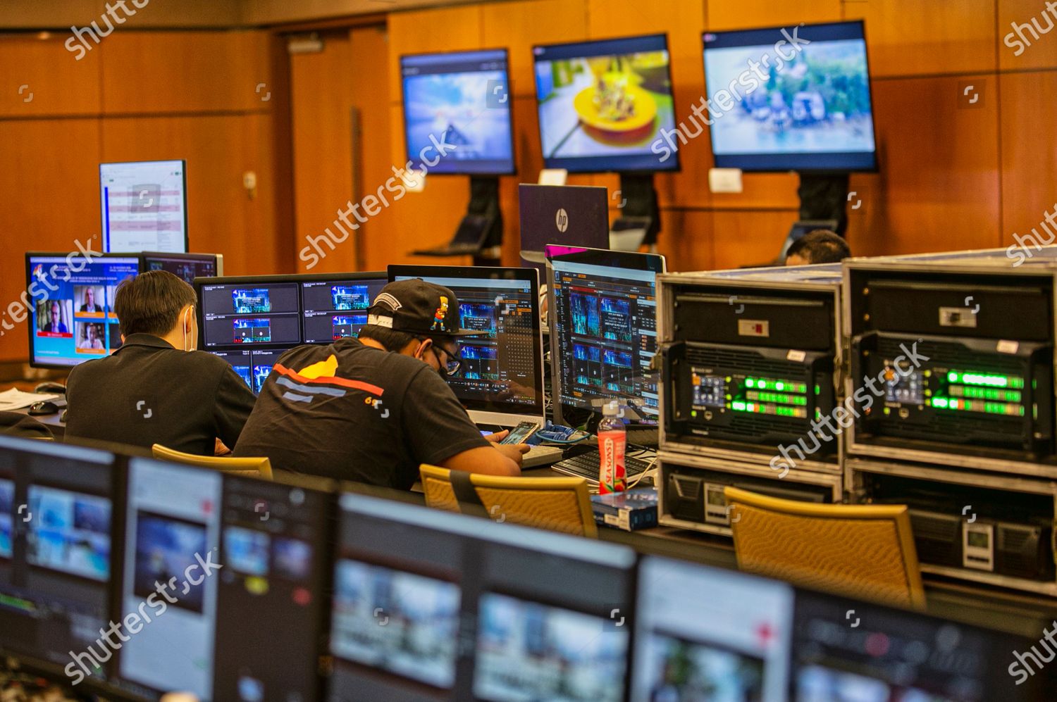 People Work Command Center Room Asiapacific Editorial Stock Photo ...