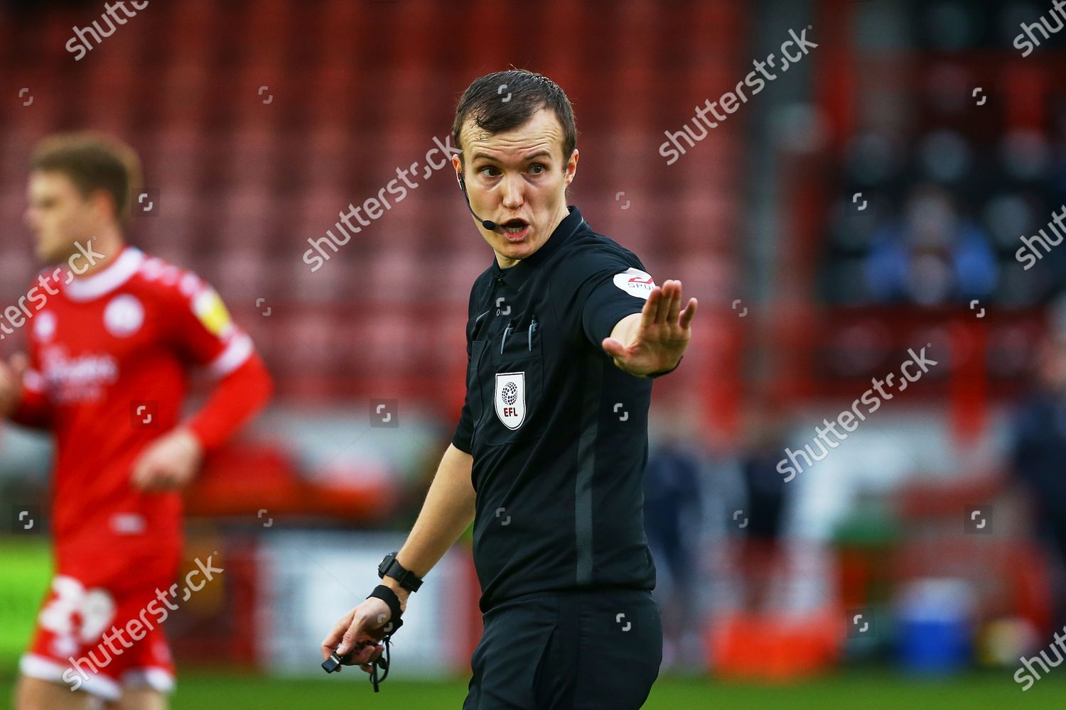 Referee Anthony Goggins During Crawley Town Editorial Stock Photo ...