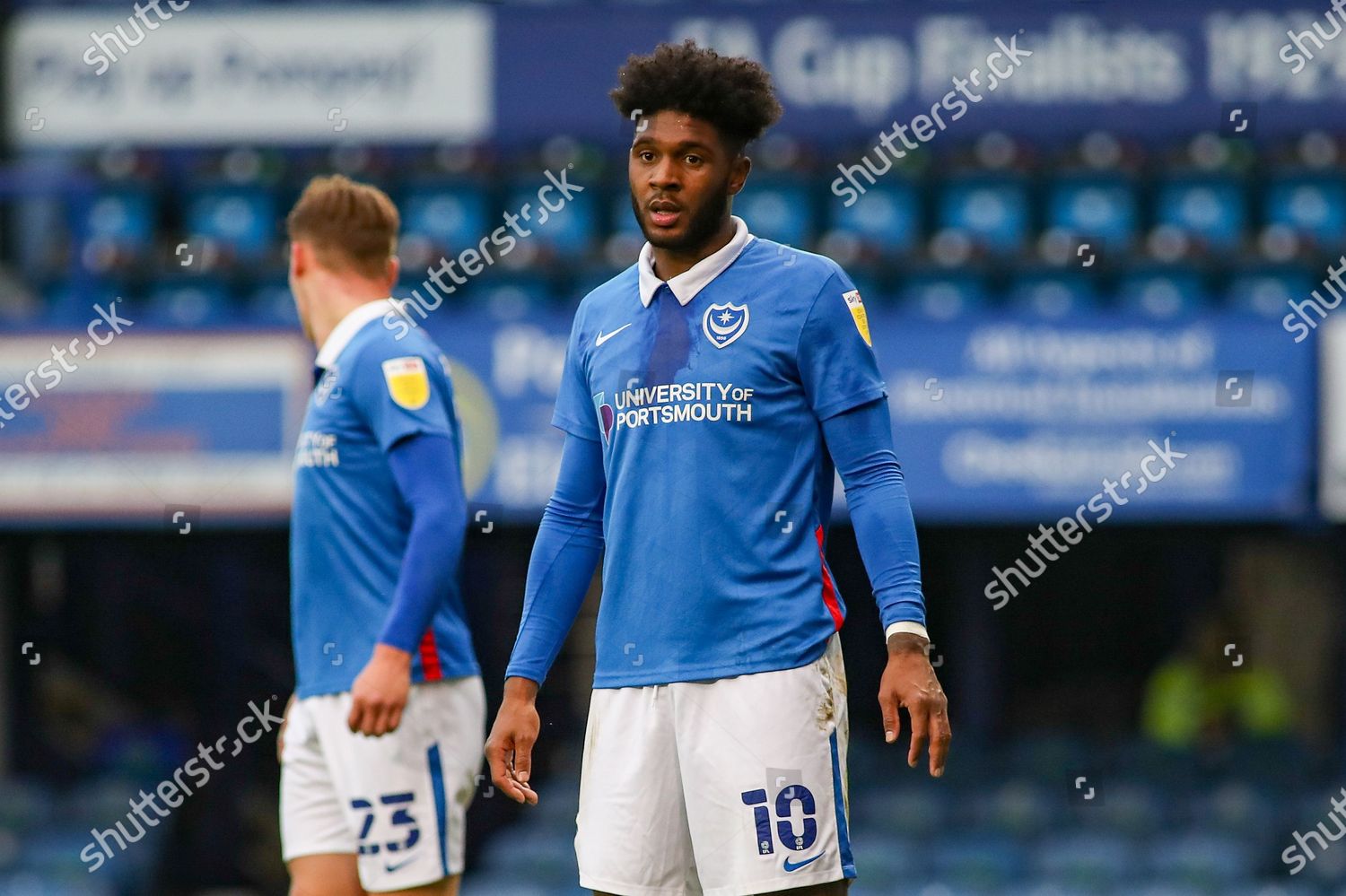 Portsmouth Forward Ellis Harrison 10 During Editorial Stock Photo ...