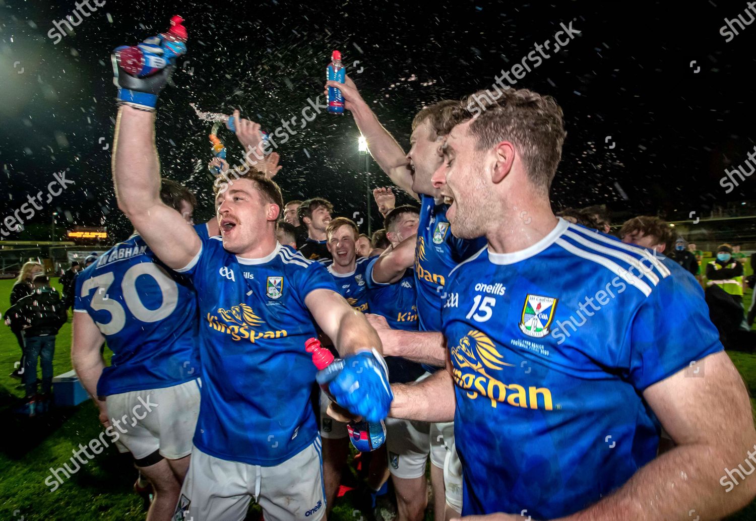 Cavan Vs Donegal Cavan Players Celebrate Editorial Stock Photo - Stock ...