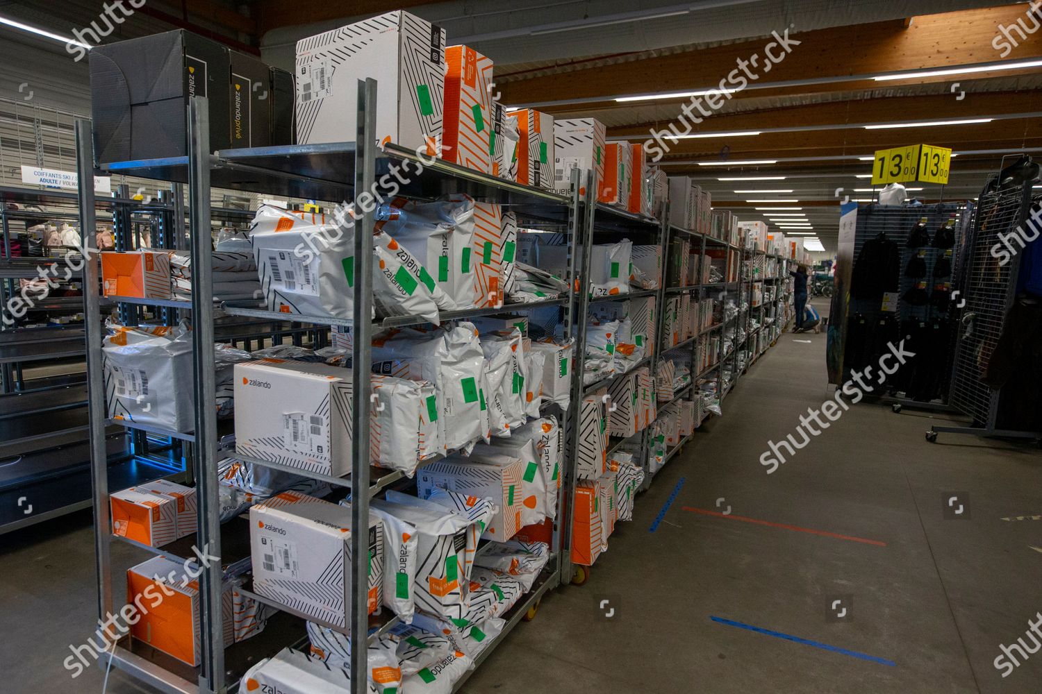 Illustration Picture Shows Decathlon Workers Arranging Editorial Stock ...