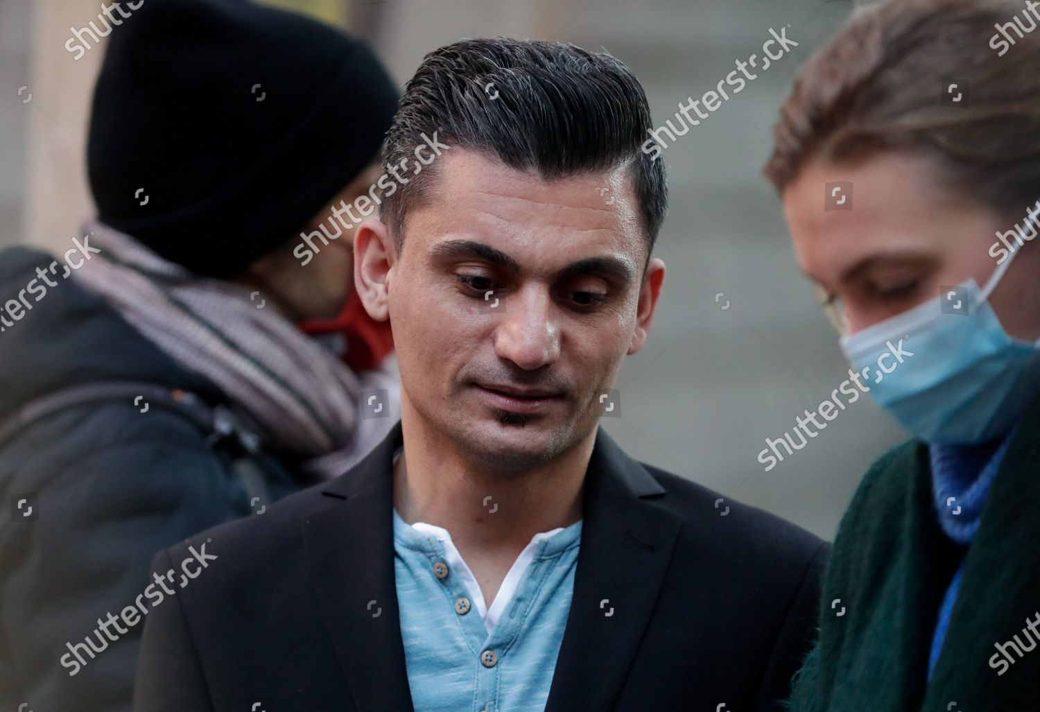 Mawdas Father Arrives Courthouse Mons Belgium Editorial Stock Photo ...