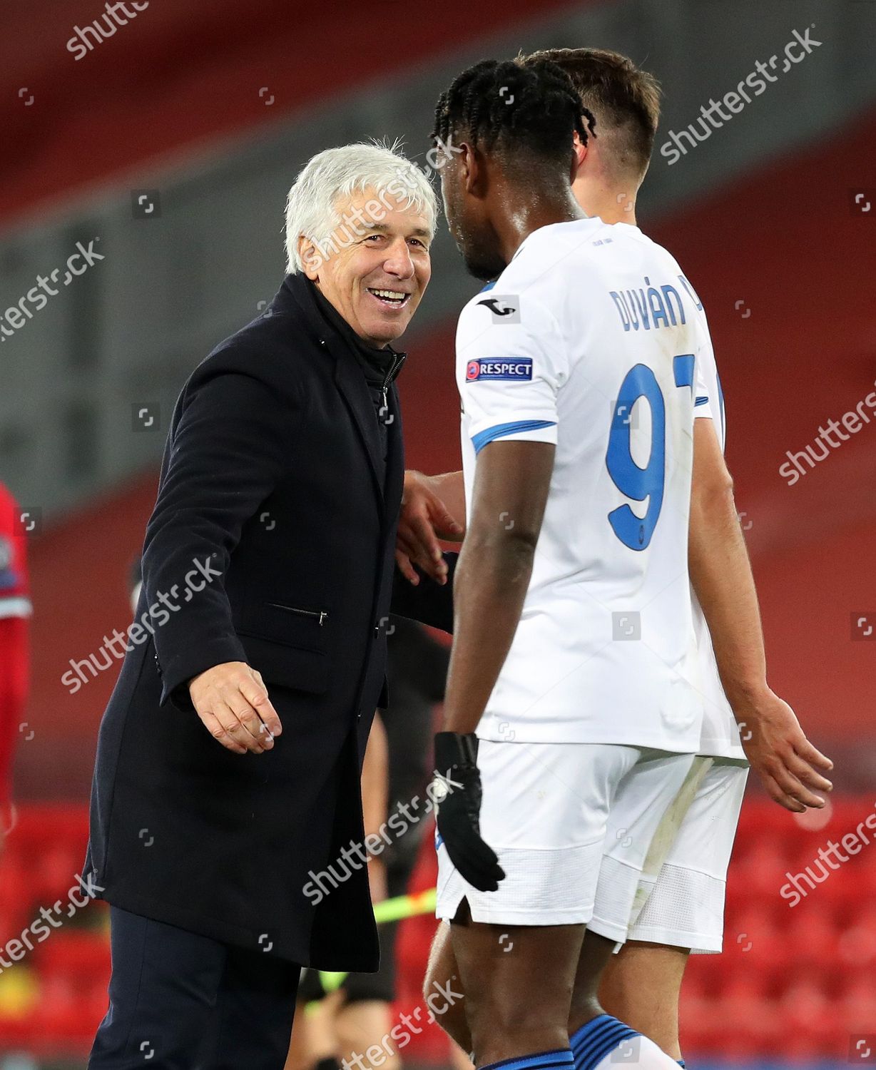 Atalanta Manager Gian Piero Gasperini Celebrates Editorial Stock Photo ...