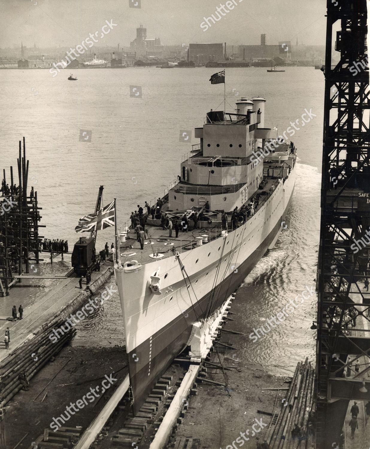Launch Royal Navy Light Cruiser Hms Editorial Stock Photo - Stock Image ...