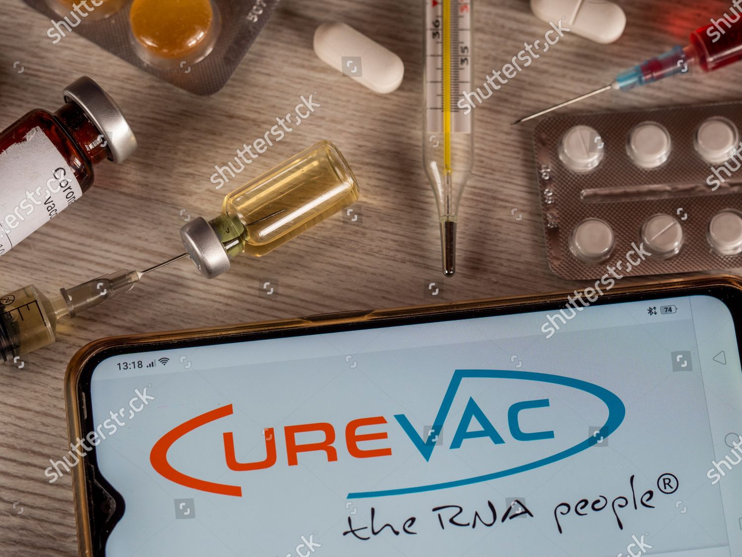 This Photo Illustration Curevac Logo Seen Editorial Stock Photo - Stock ...