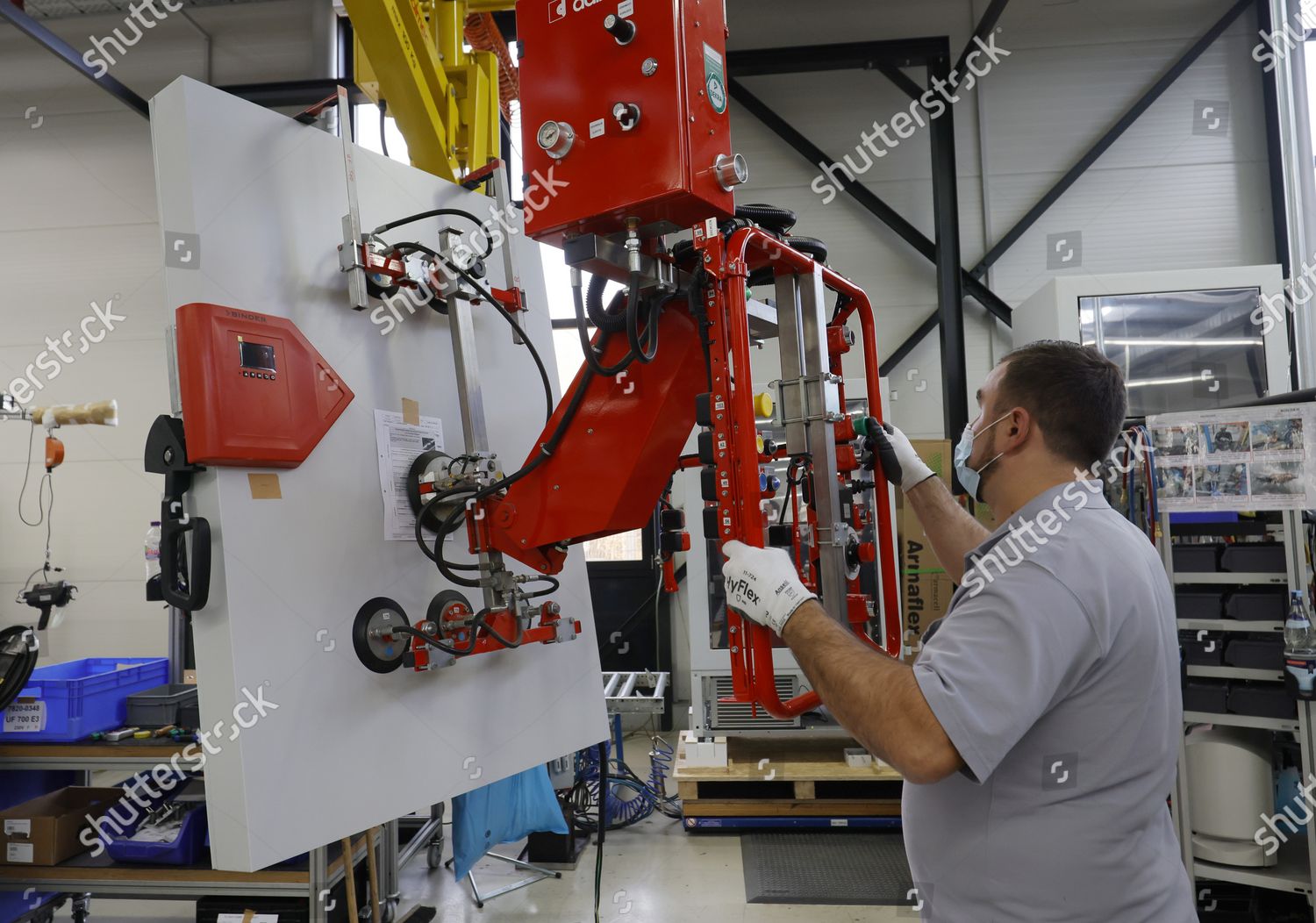 Employee Works On Ultra Deep Freezer Editorial Stock Photo - Stock ...