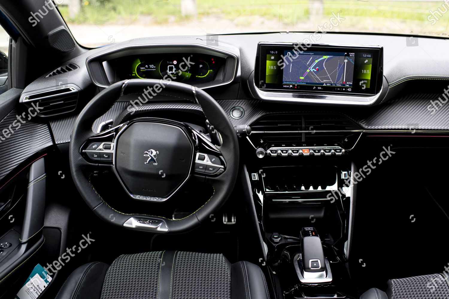 Peugeot E208 Gt Electric Interior Editorial Stock Photo - Stock Image ...