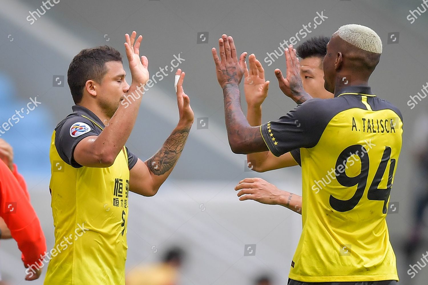Ai Kesen L Evergrande Celebrates Teammates Editorial Stock Photo ...