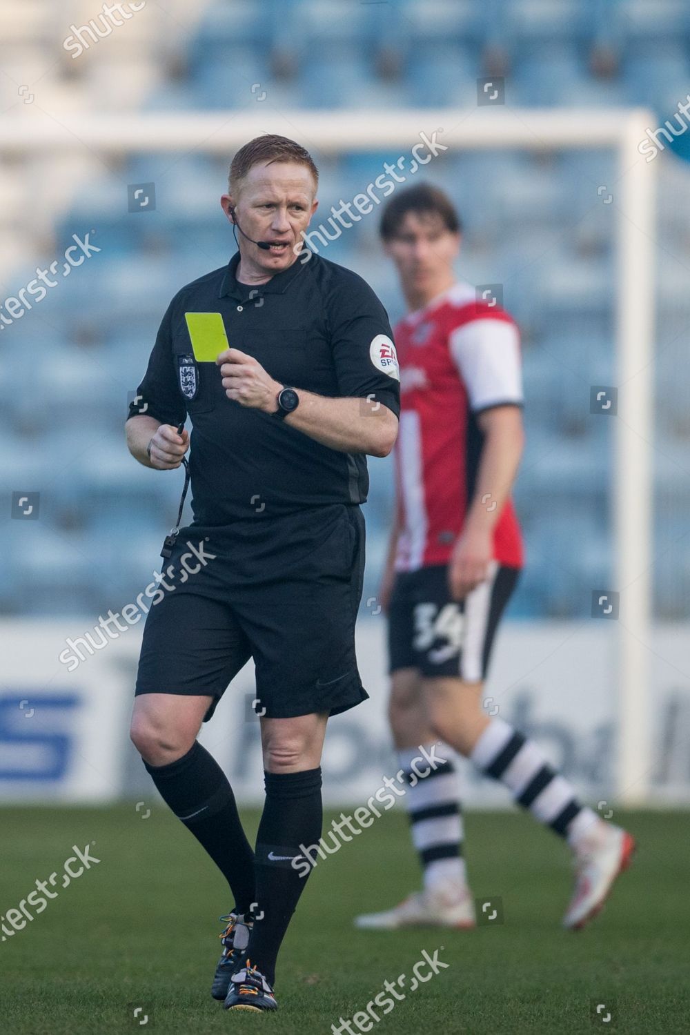 Alan Young Referee Yellow Card Editorial Stock Photo - Stock Image ...