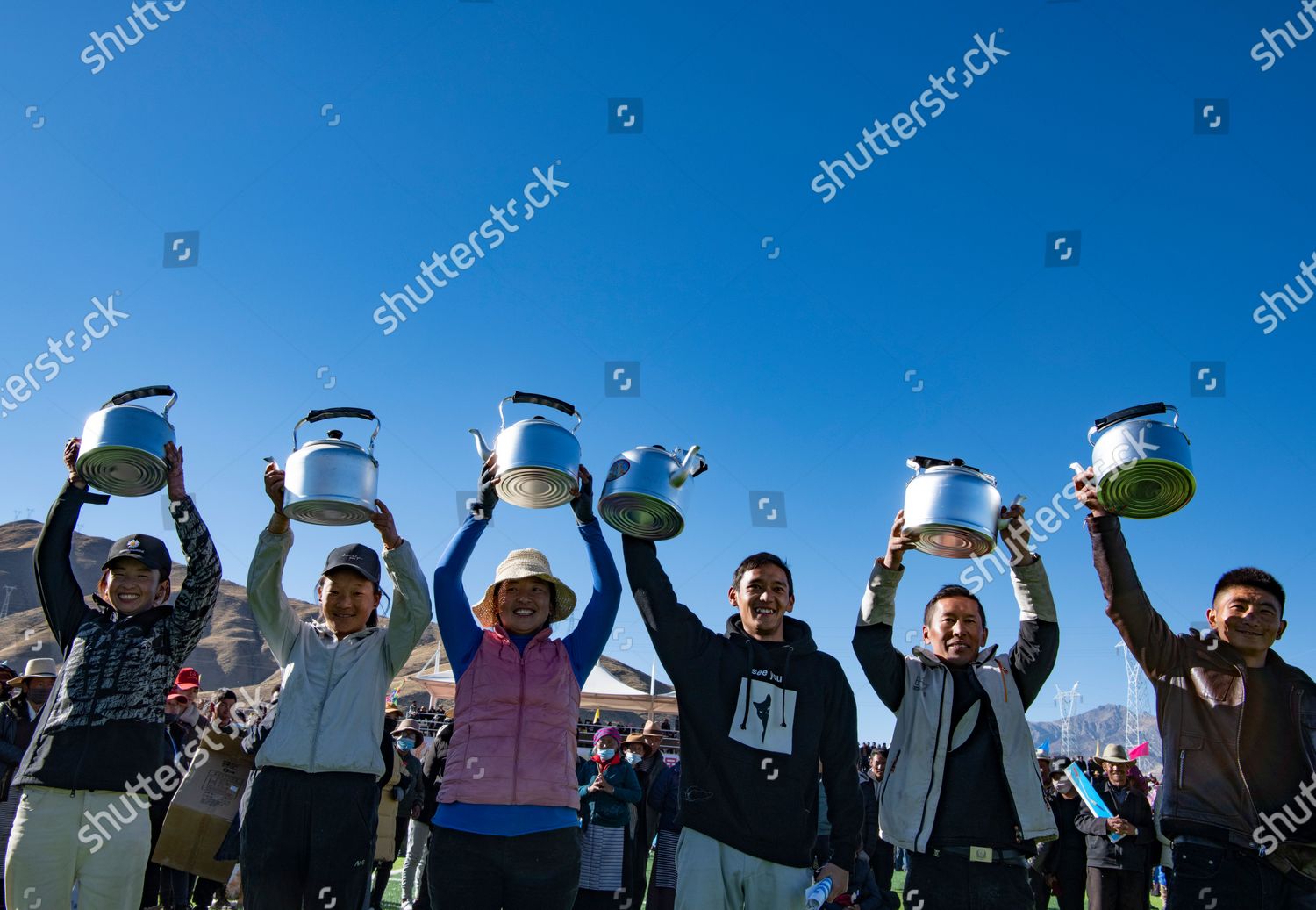 Winners Show Kettles Presented Them Prizes Editorial Stock Photo ...