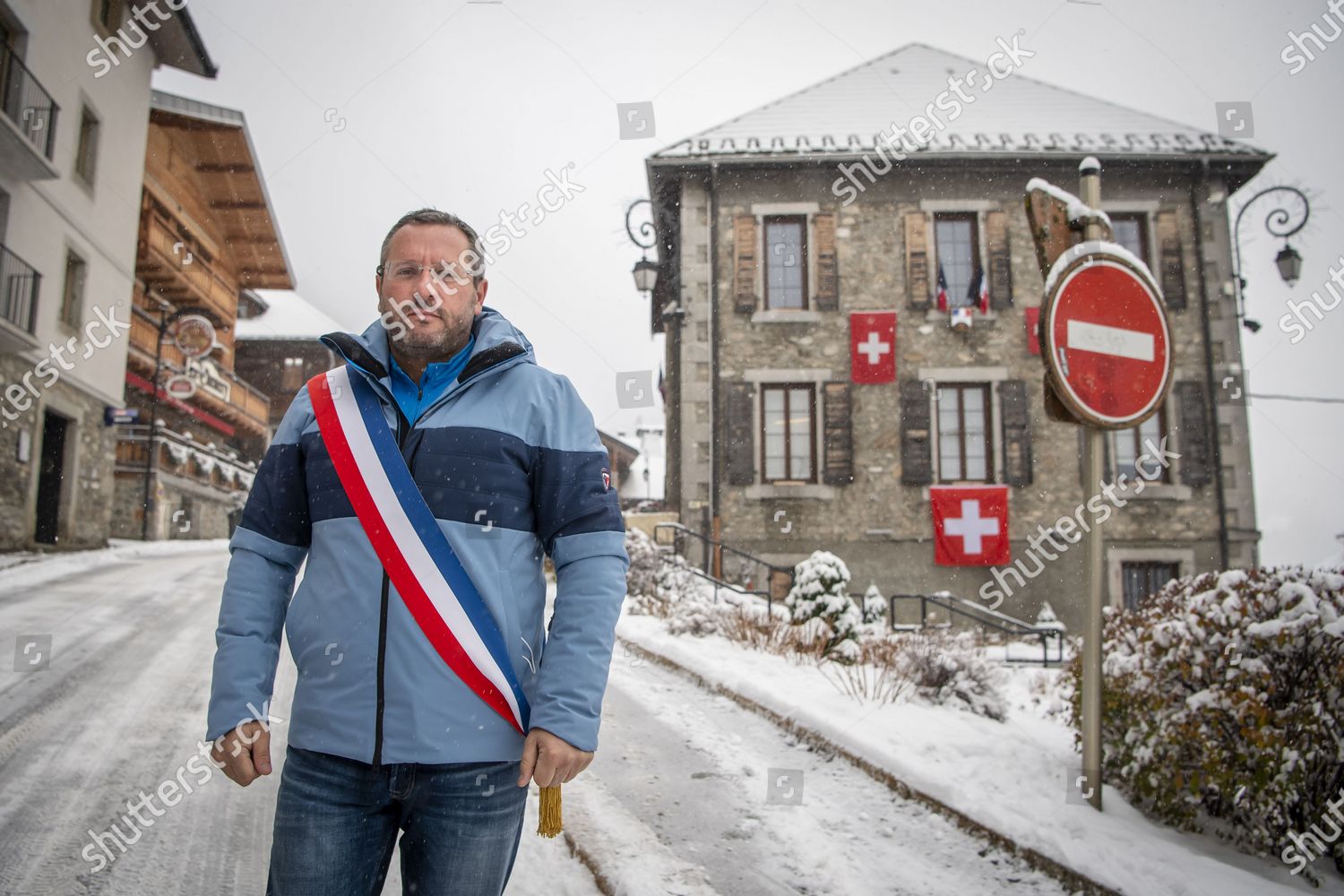 Nicolas Rubin Mayor Chatel Poses Scarf Editorial Stock Photo - Stock ...