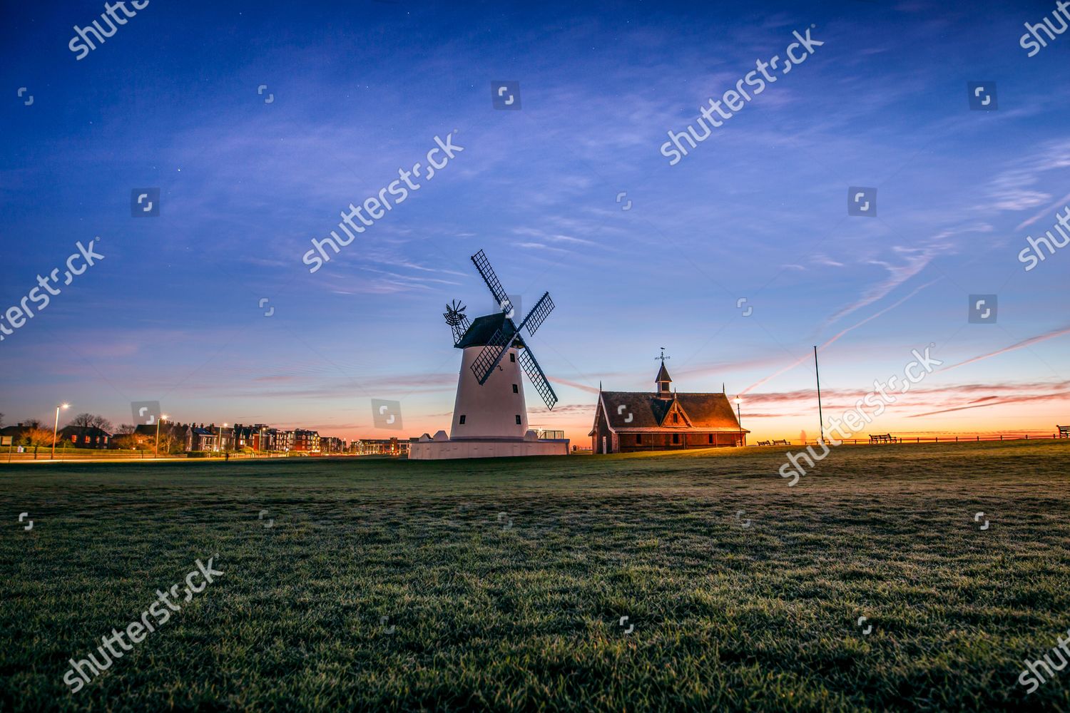 Sunrise By Windmill Lytham St Annes Editorial Stock Photo - Stock Image ...