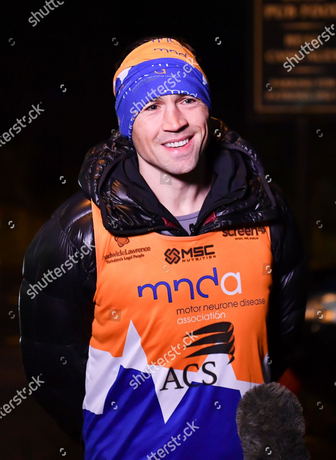 Kevin Sinfield Mbe Interviewed Before Setting Editorial Stock Photo ...