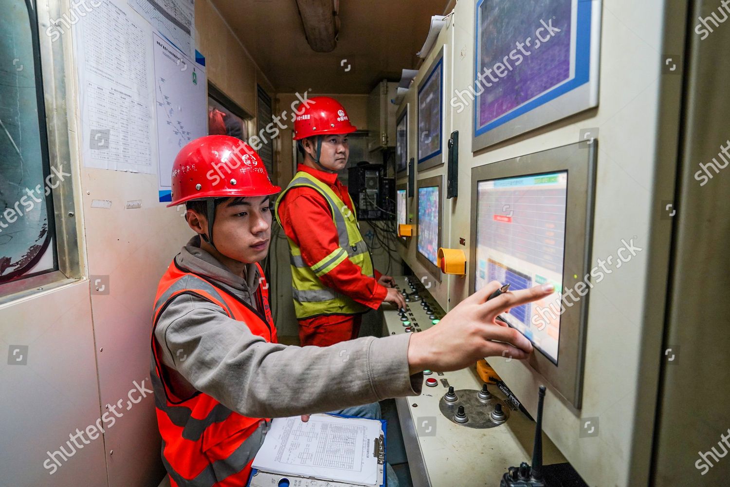 Engineers Work Operation Room Shield Tunneling Editorial Stock Photo ...