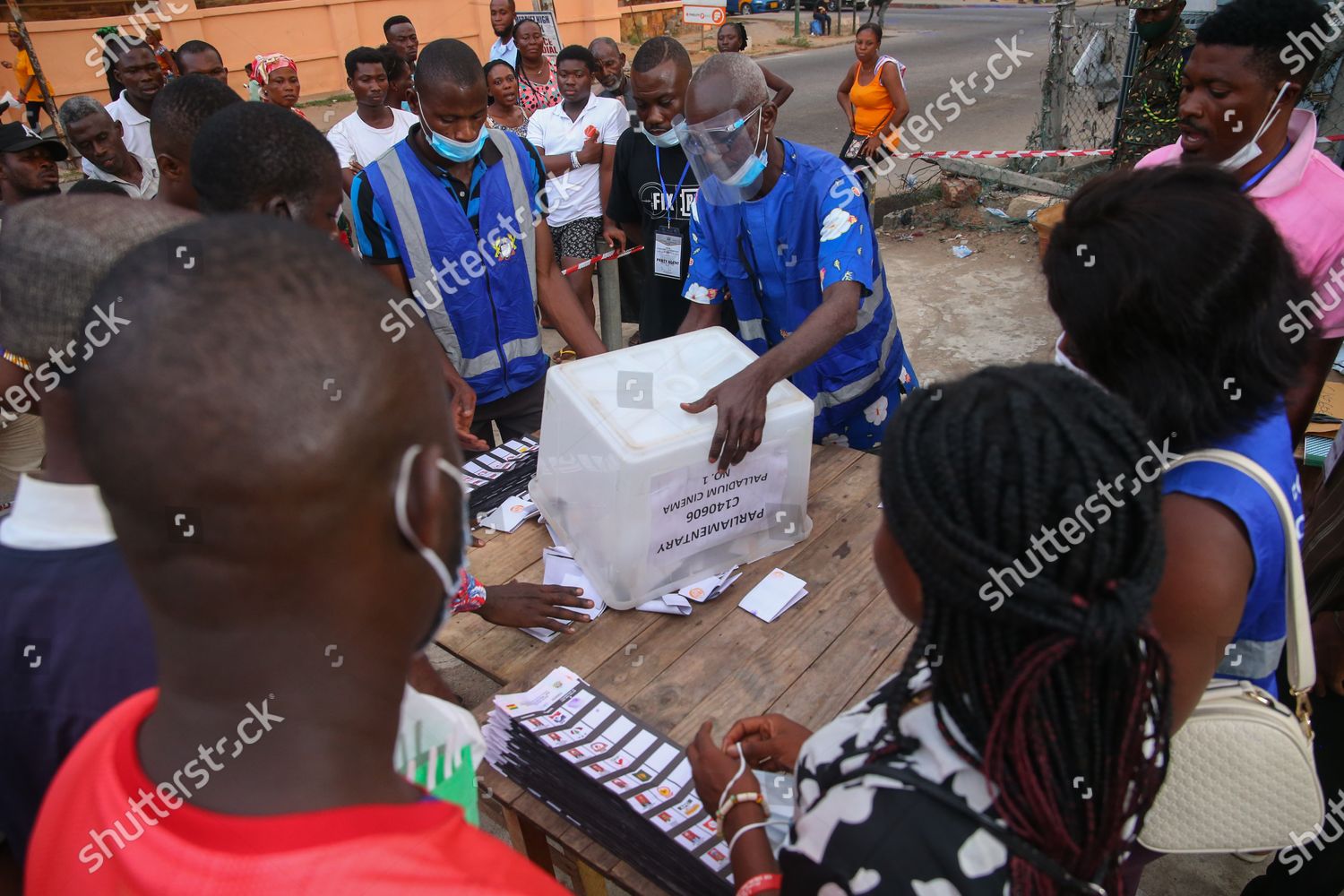 Returning Officer Opening Ballot Box During Editorial Stock Photo ...