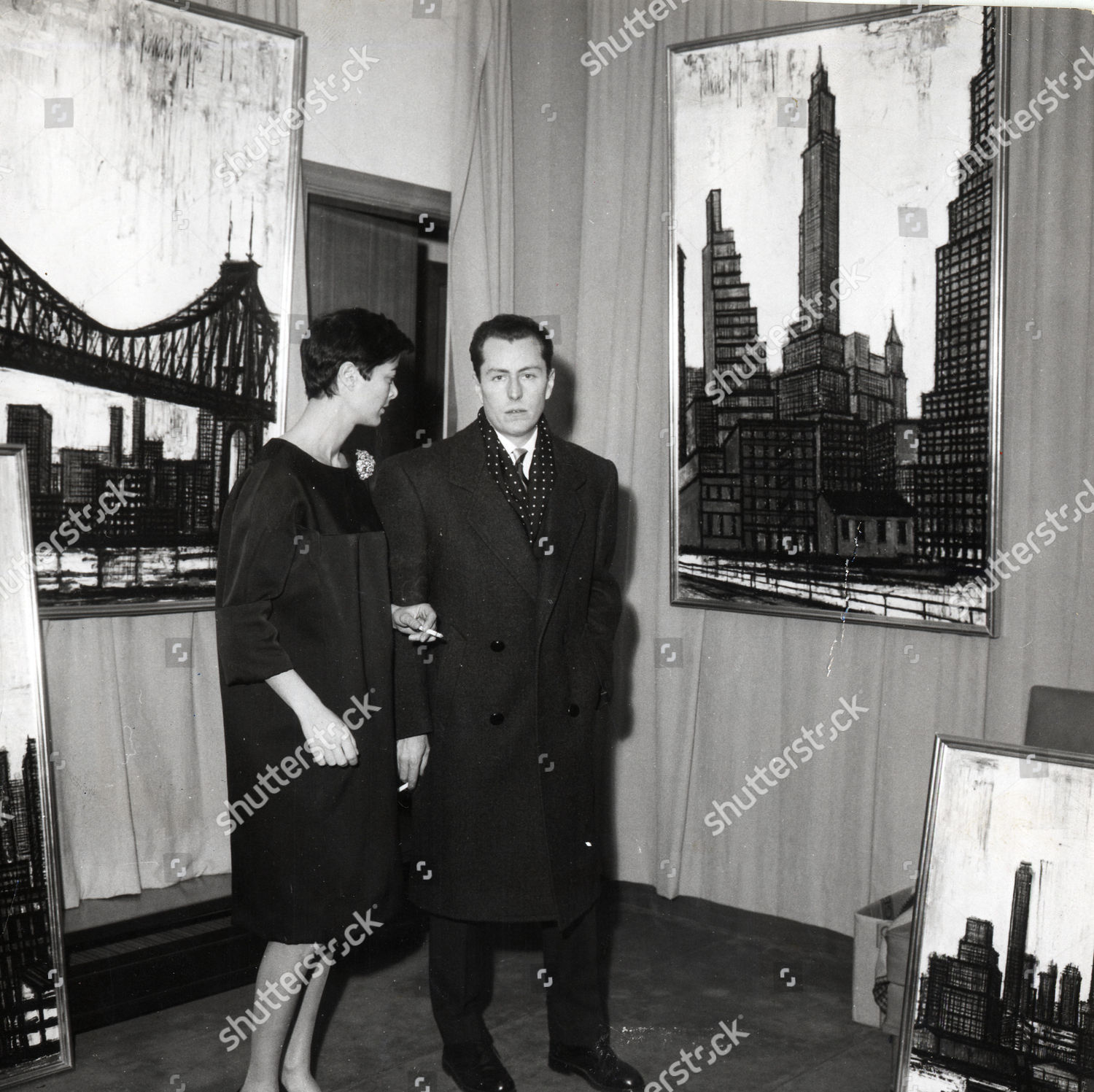 Artist Bernard Buffet Wife Annabel Buffet Editorial Stock Photo - Stock ...