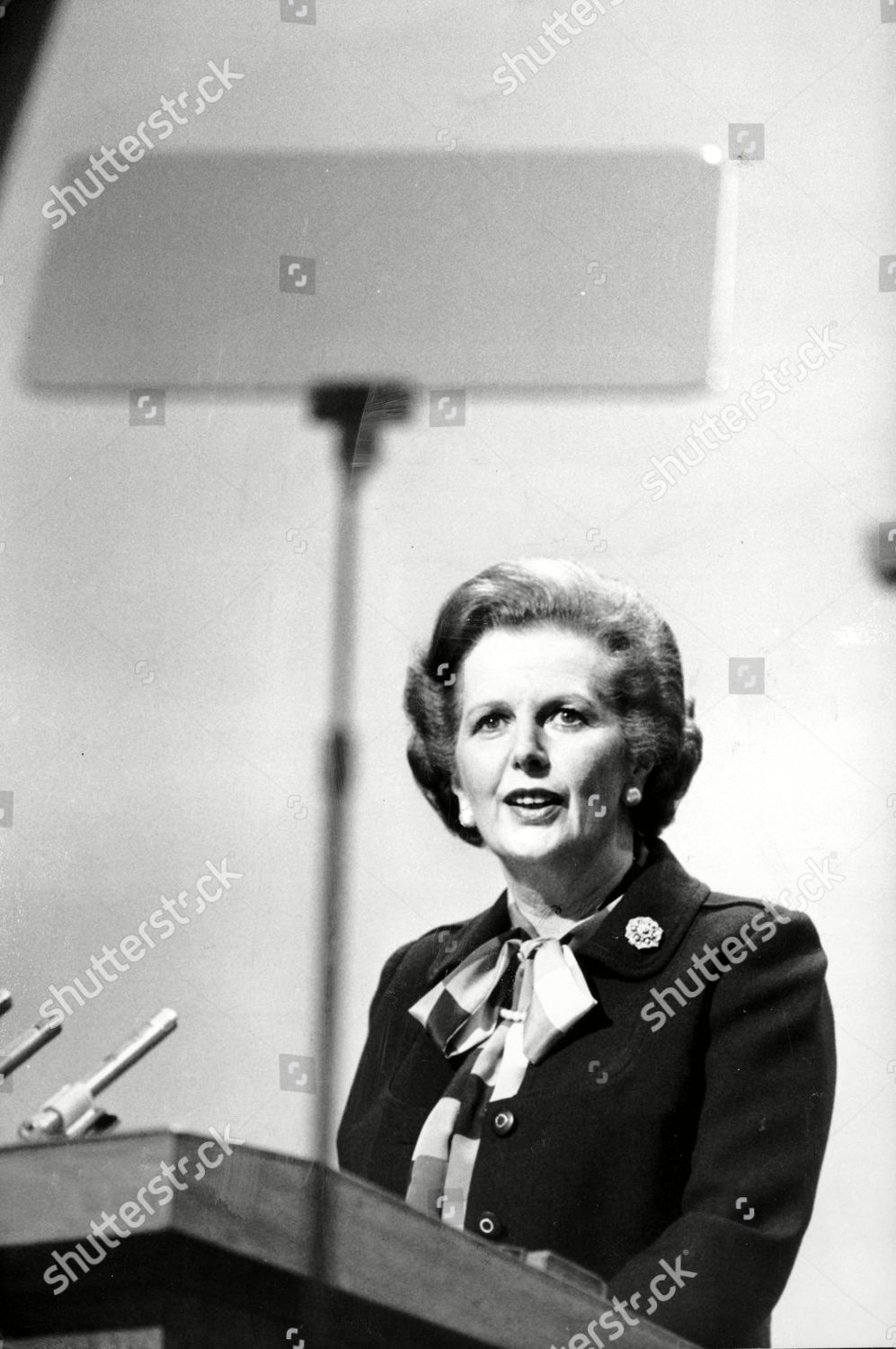 Margaret Thatcher Conservative Party Conference 1982 Editorial Stock ...