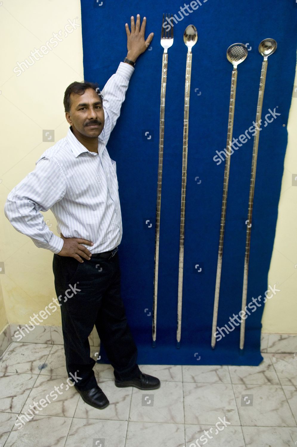 Ram Achal Singh His Long Cutlery Editorial Stock Photo - Stock Image ...