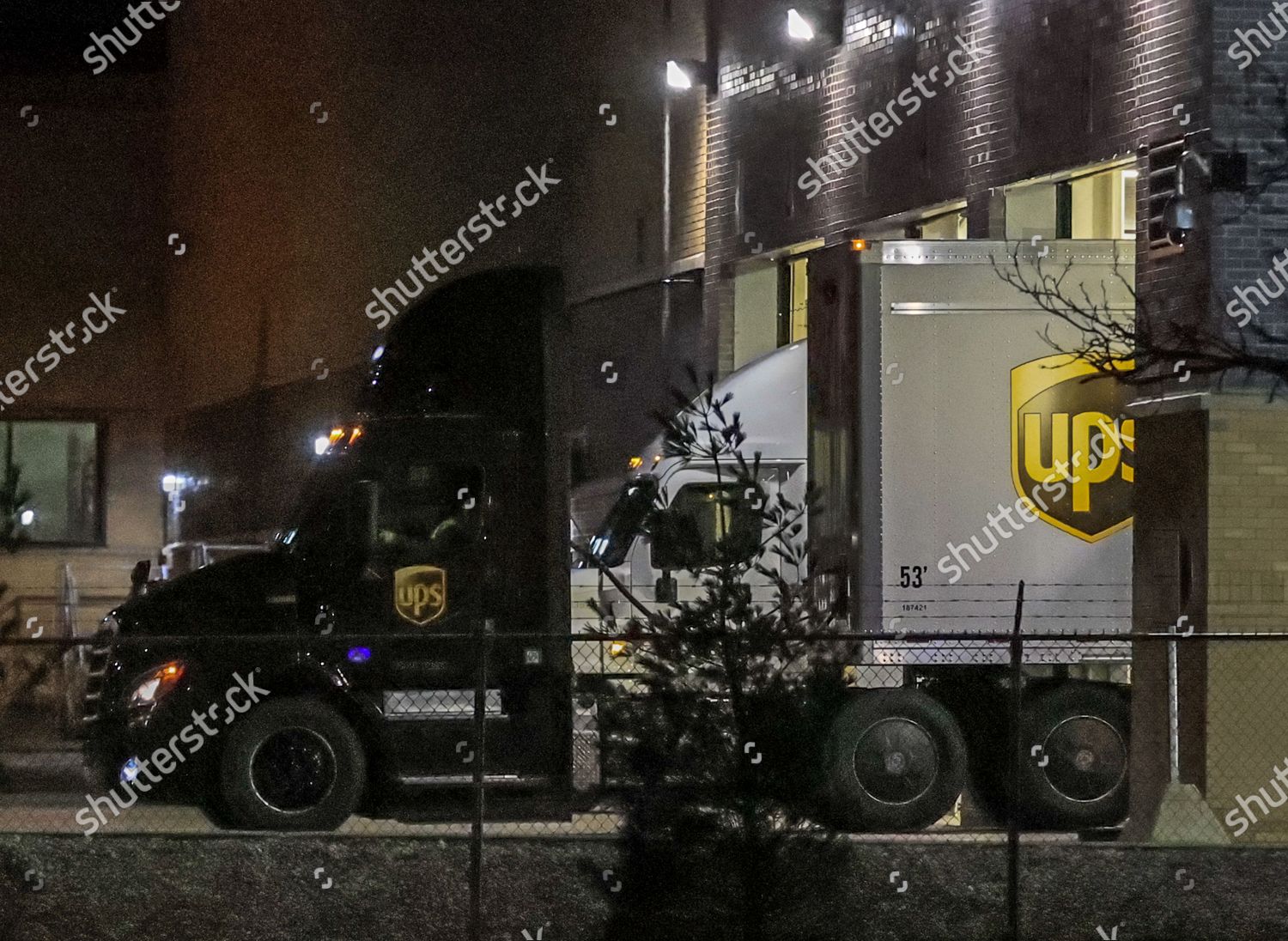 Ups Truck Backs Into Loading Dock Editorial Stock Photo - Stock Image ...