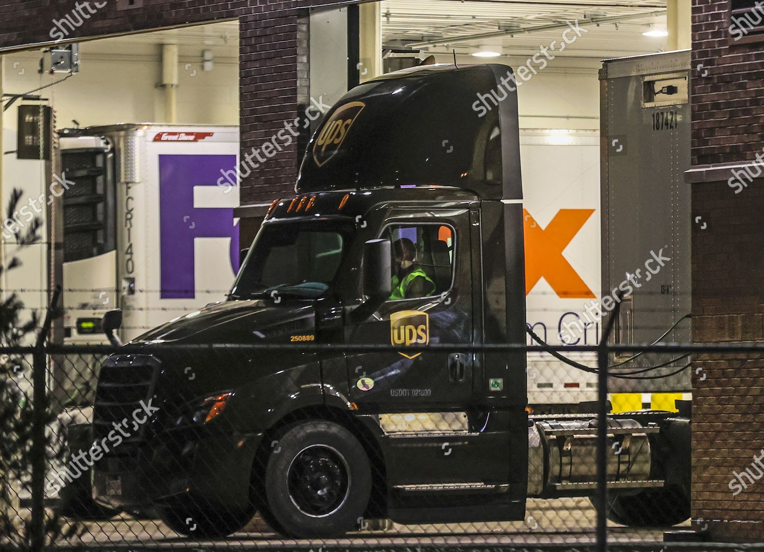 Ups Truck Backs Into Loading Dock Editorial Stock Photo - Stock Image ...