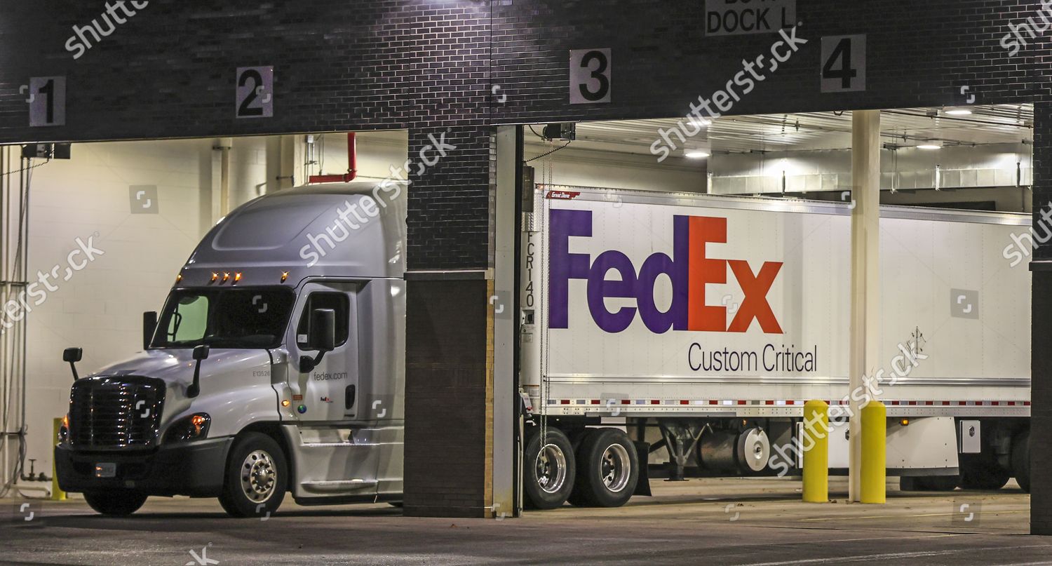 Fedex Truck Sits Loading Dock Pfizer Editorial Stock Photo - Stock ...