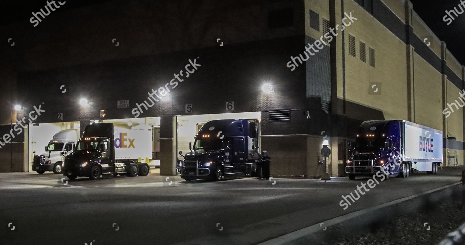 Trucks Arrive Loading Dock Area Pfizer Editorial Stock Photo - Stock ...