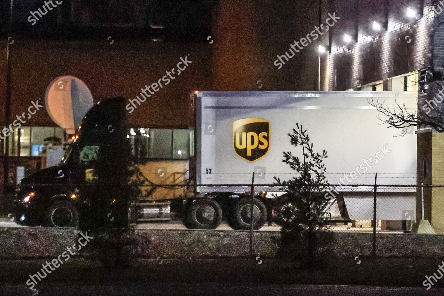 Ups Truck Backs Into Loading Dock Editorial Stock Photo - Stock Image ...